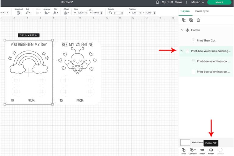 Free Valentine Coloring Card SVG files for Cricut – Print Your Story