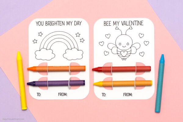 Free Valentine Coloring Card SVG files for Cricut – Print Your Story