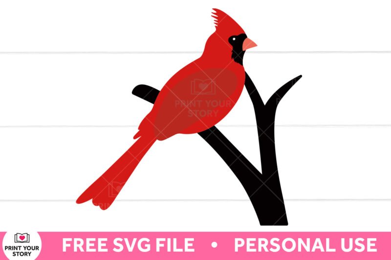 Free Cardinal SVG file for Cricut – Print Your Story