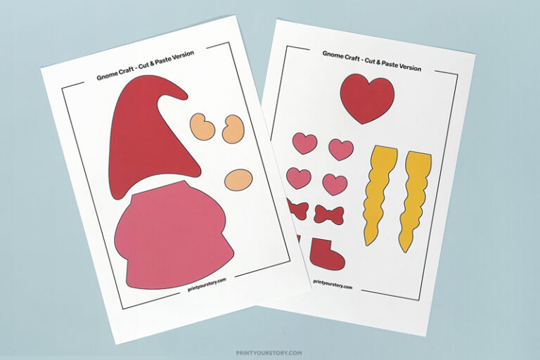 Valentine Gnome Craft for Kids - With Free Printable Template – Print ...